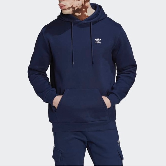 adidas Originals | Shirts | Nwt Adidas Essentials Trefoil Hoodie Navy ...